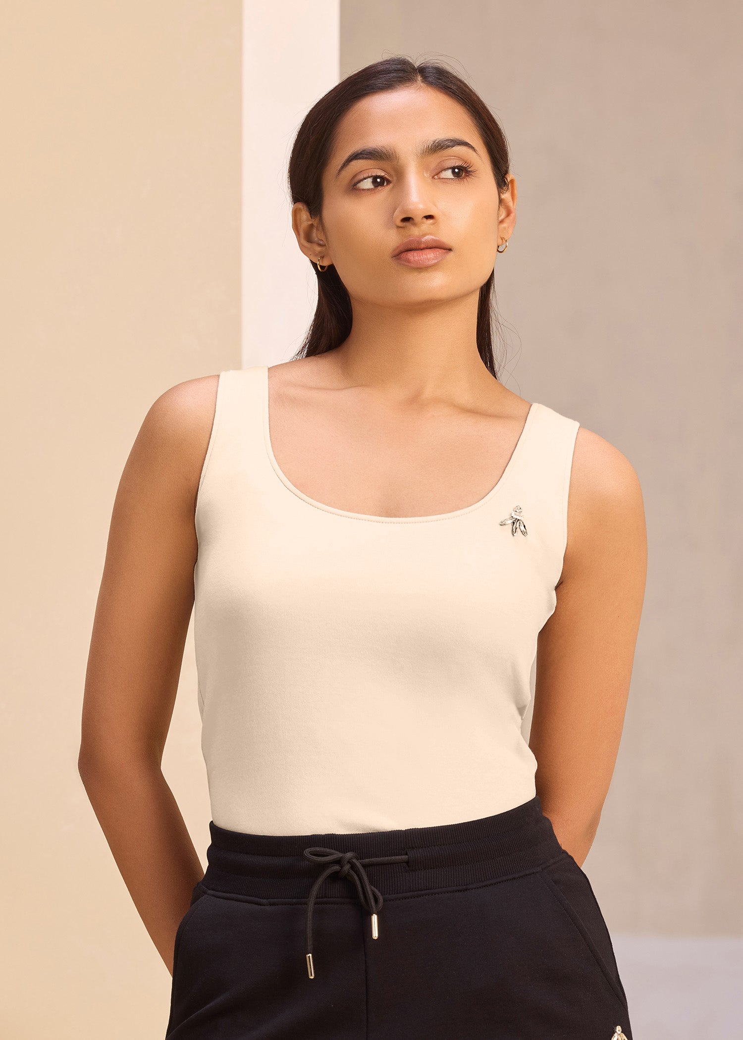 Elevated Essential Camisole in Oatmilk Color | Versatile Women's Tank Top – ALONGE